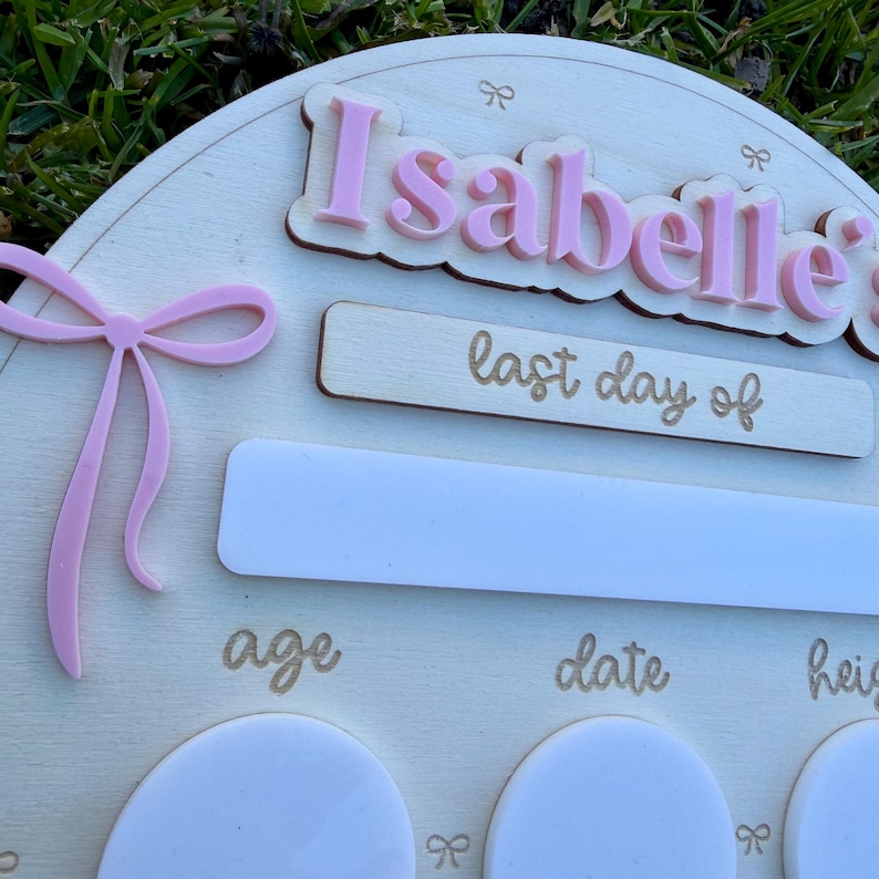 Reuseable First Day of School Sign With Bows - Etsy UK