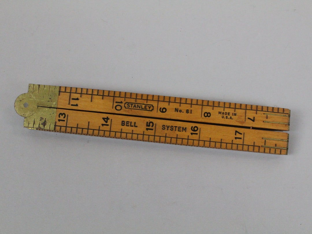 Vintage Stanley No 61 Folding Ruler Marked BELL Systems - Etsy