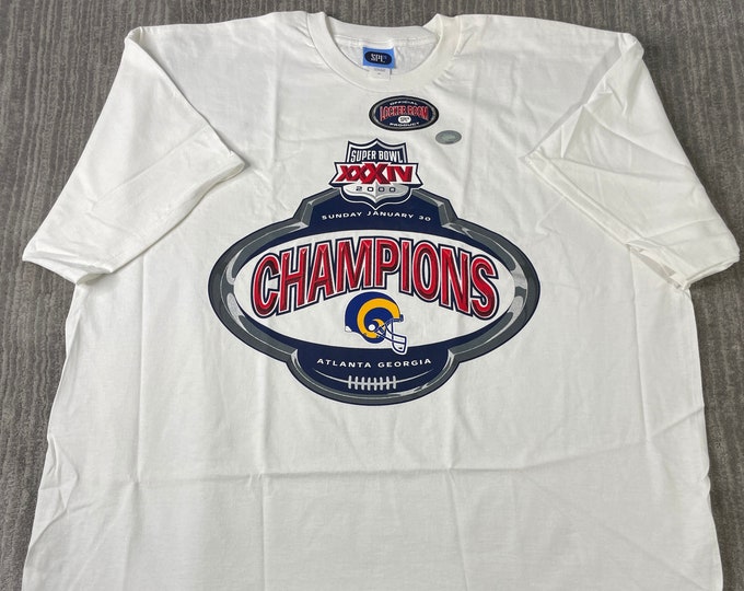 Vintage 2000s Super Bowl Champions NOS St Louis Rams NFL Football ...