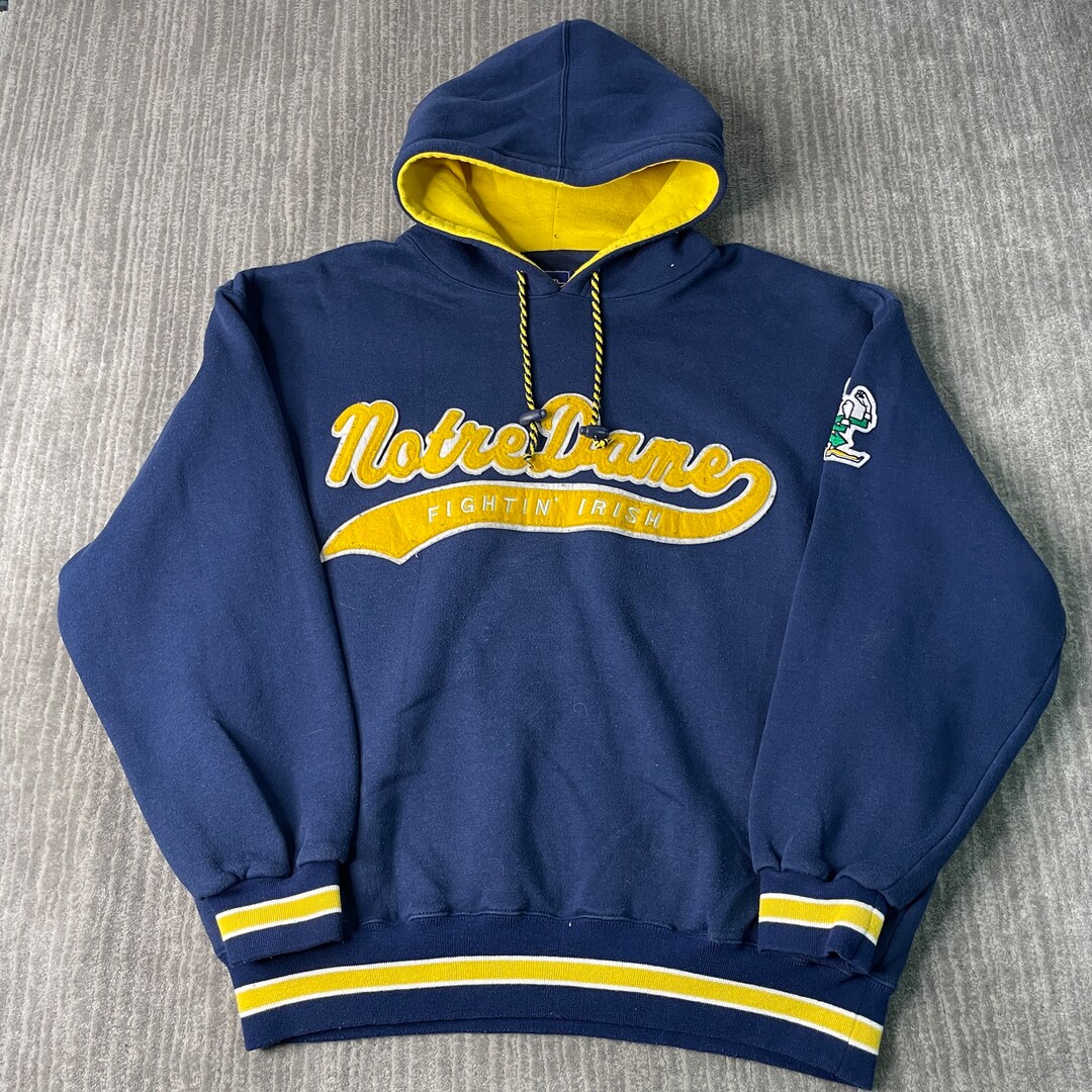 Vintage 90s Notre Dame Starter Script Spell Out Stitched Embroidered ...