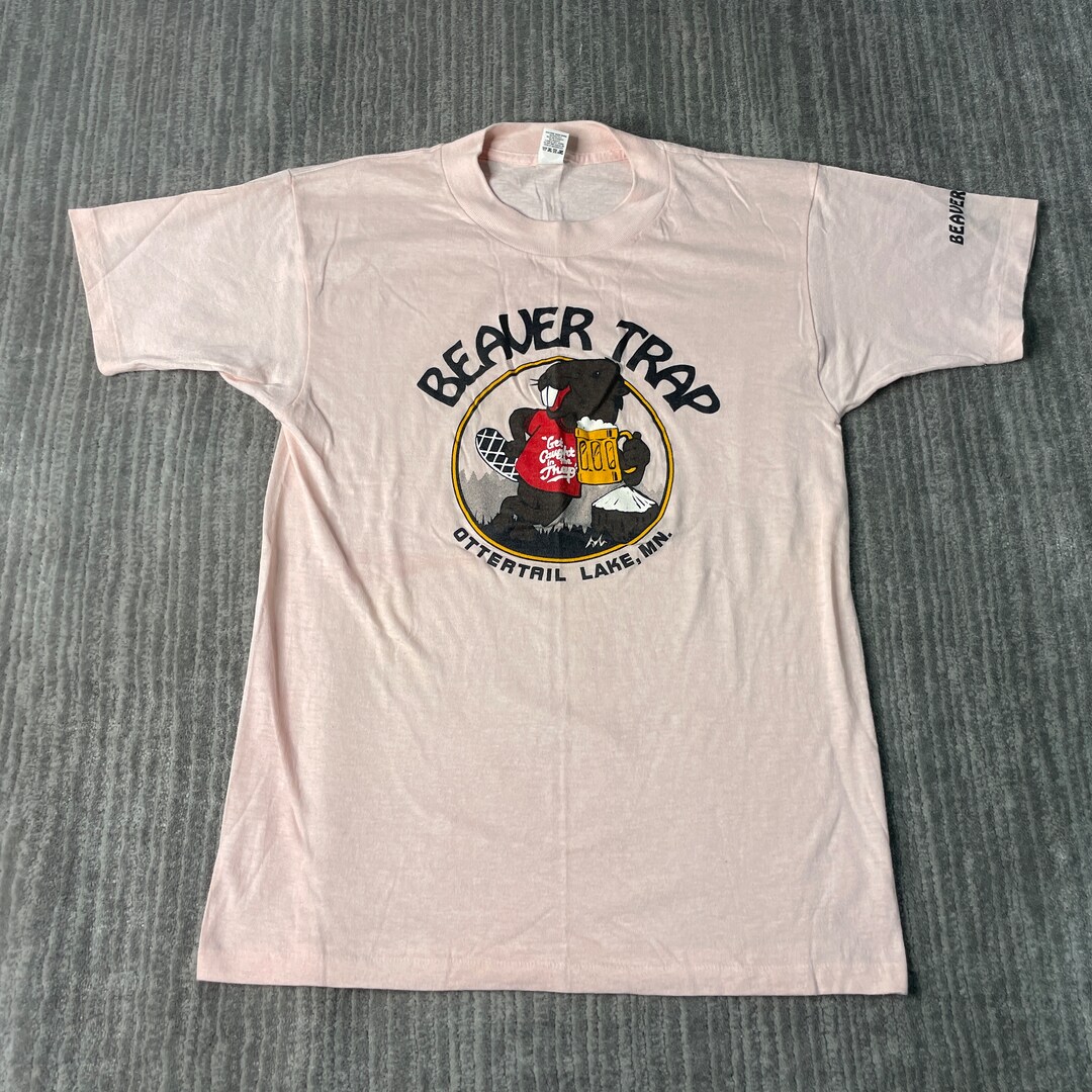 Vintage 80s Beaver Trap Minnesota Bar Single Stitch Basic Essential ...