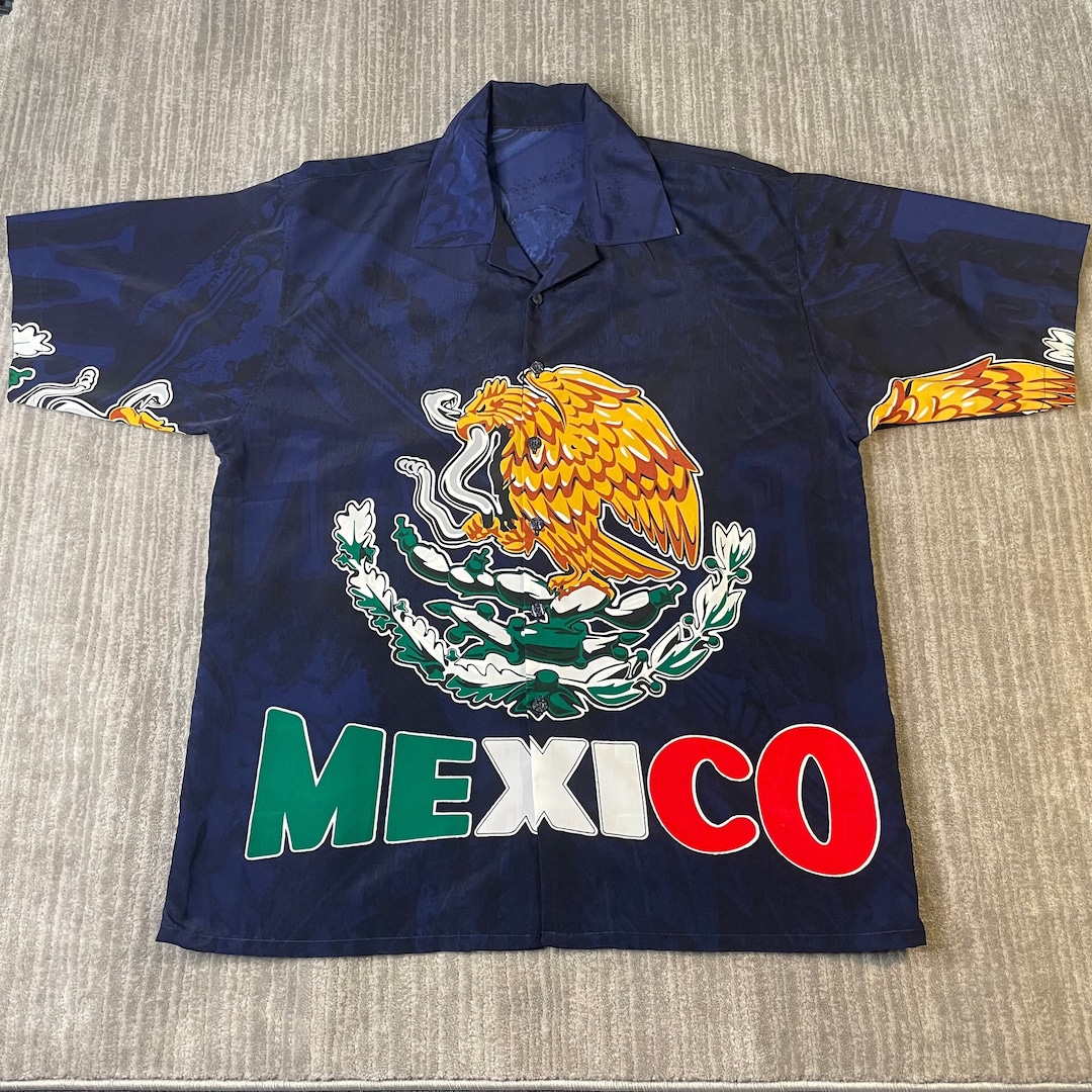 Vintage 2000s Mexico Spell Out Flag Colors Pride Eagle Latin Culture ...