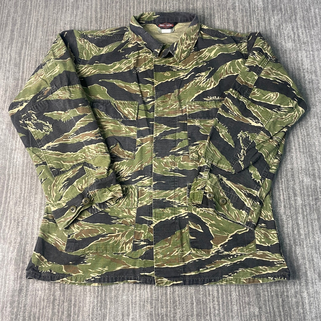 Vintage 2000s Tru Spec Military Army Tiger Camo Four Pocket Y2K ...