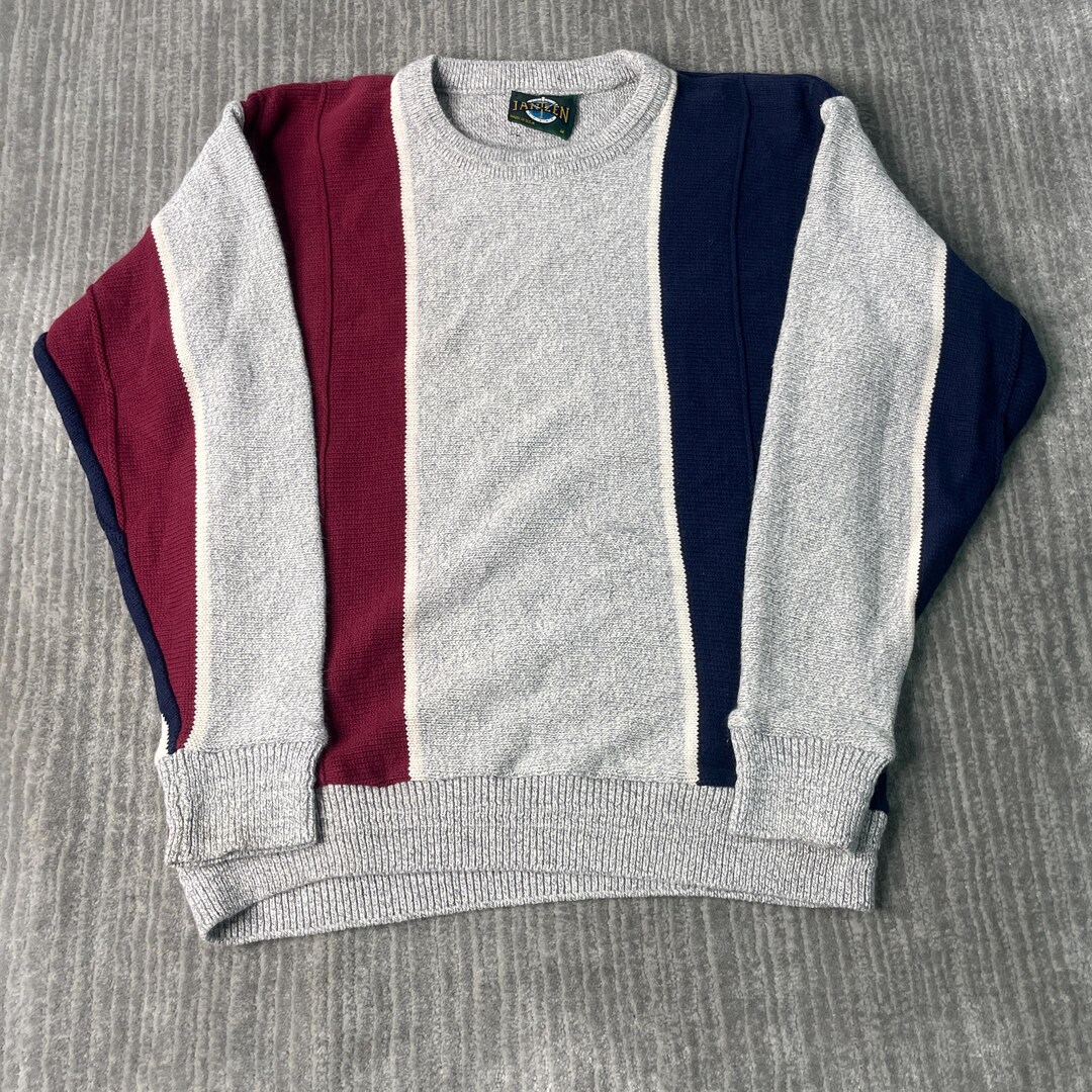 Vintage 90s Jantzen Abstract Pattern Casual Preppy Made in USA Streetwear 1990s Fashion Multi ...