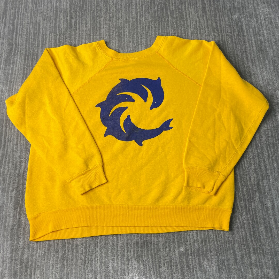 Vintage 80s Tultex Dolphins Animal Water Ocean 1980s Fashion Basic ...