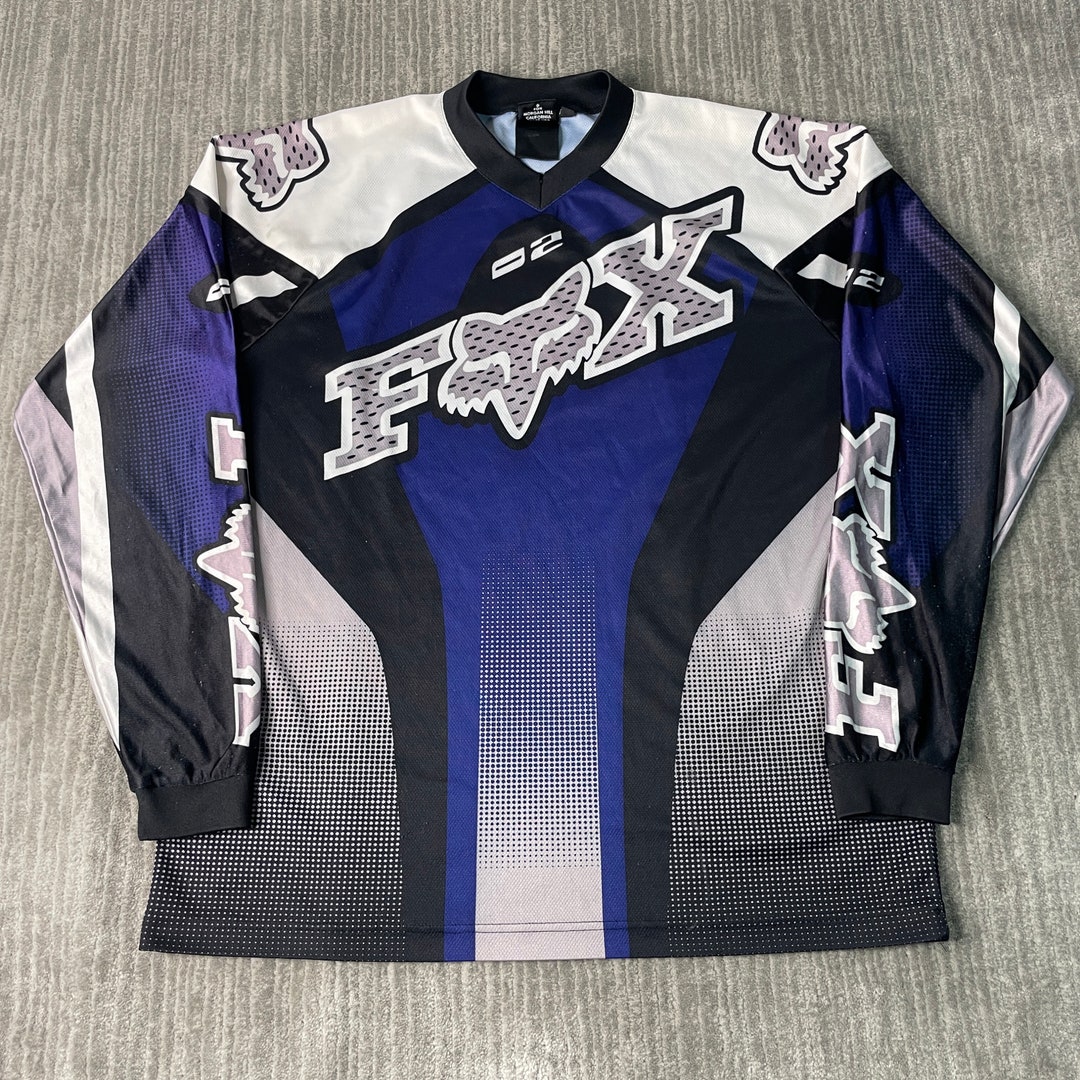 Vintage 2000s Fox Racing Motocross Biker Sportswear Athletic Y2K ...