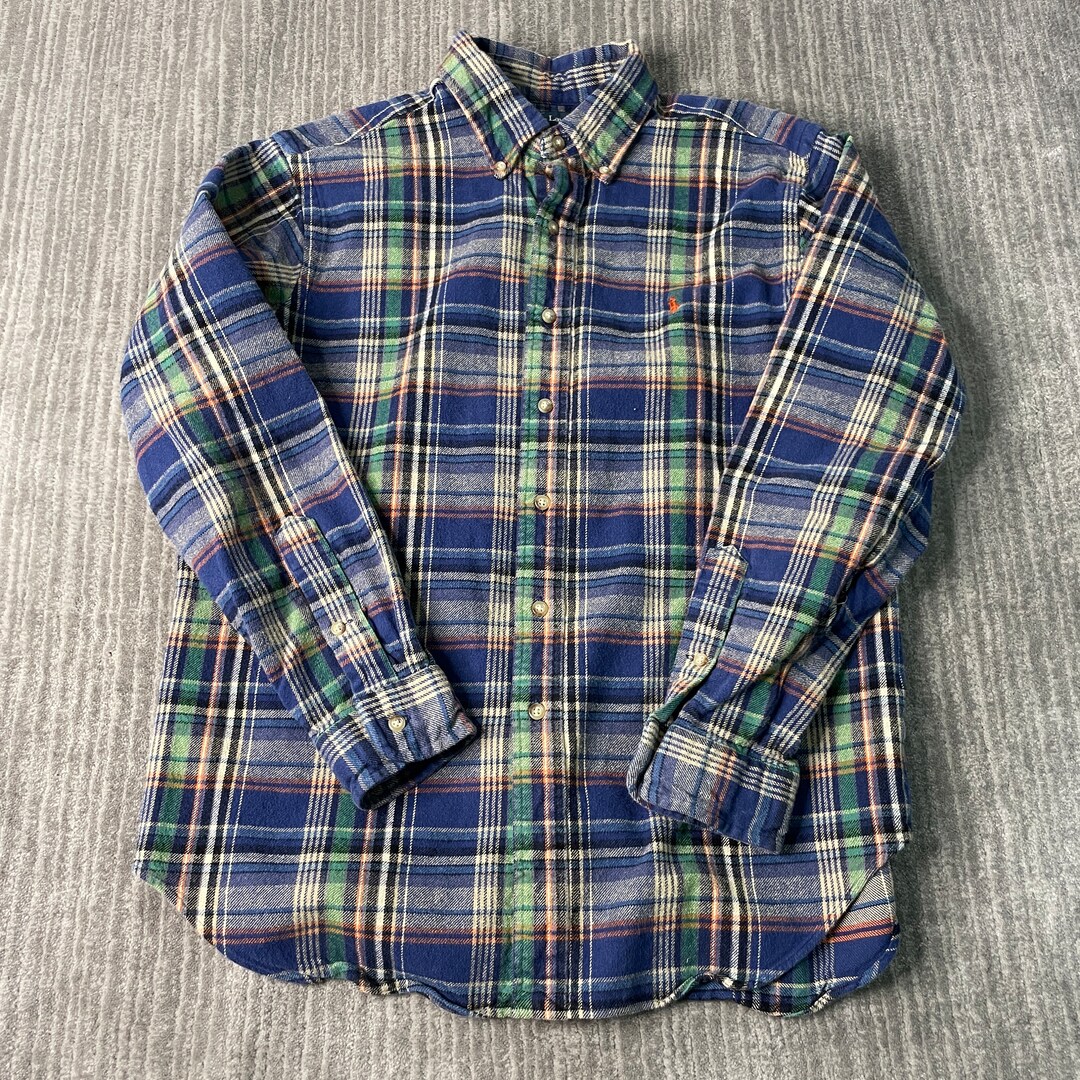 Vintage 2000s Polo Ralph Lauren Small Pony Plaid Pattern Basic ...