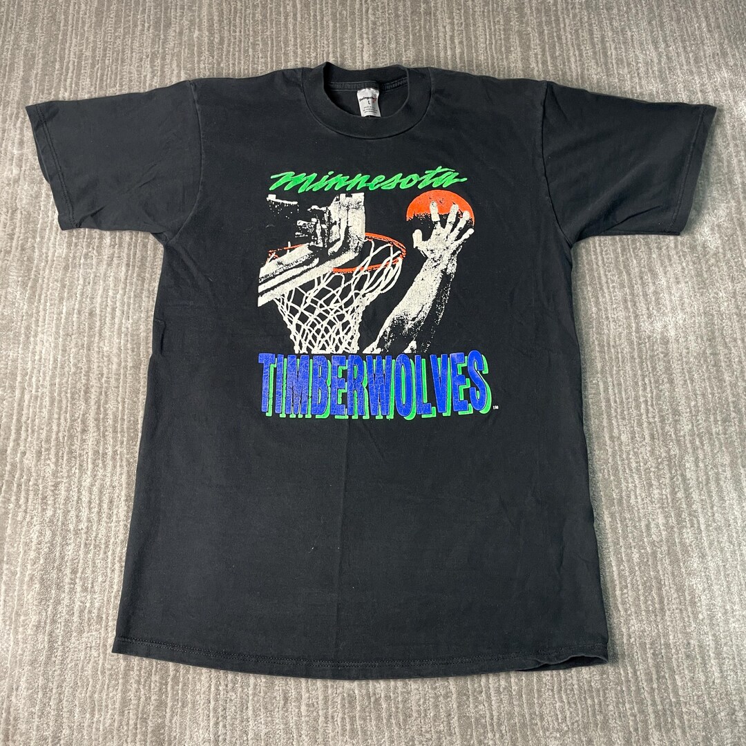 Vintage 90s Minnesota Timberwolves NBA Basketball Sportswear Athletic ...