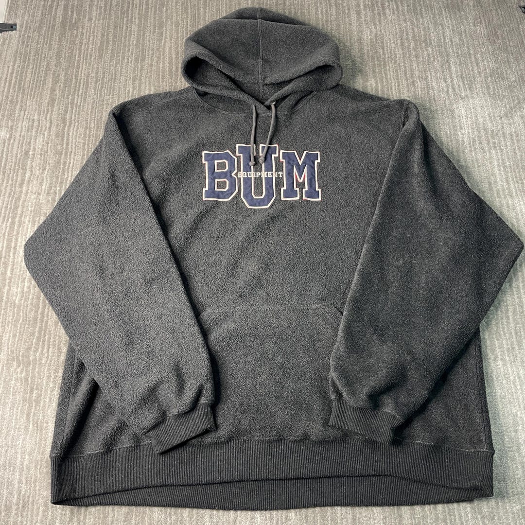 Vintage 2000s BUM Equipment Spell Out Stitched Embroidered Fleece ...