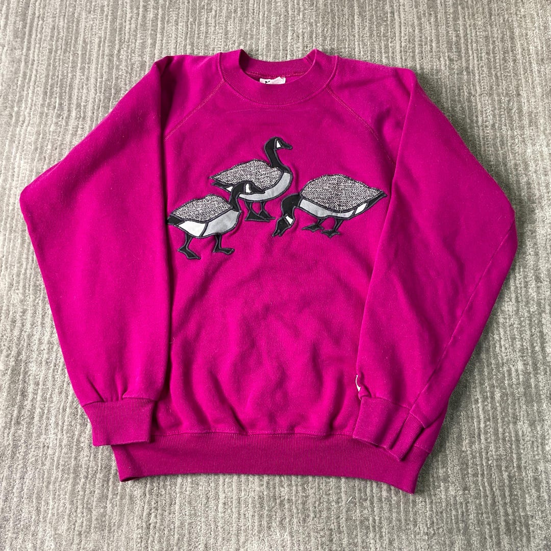Vintage 80s Three Geese Bird Animal Nature Basic Essential Made in USA ...