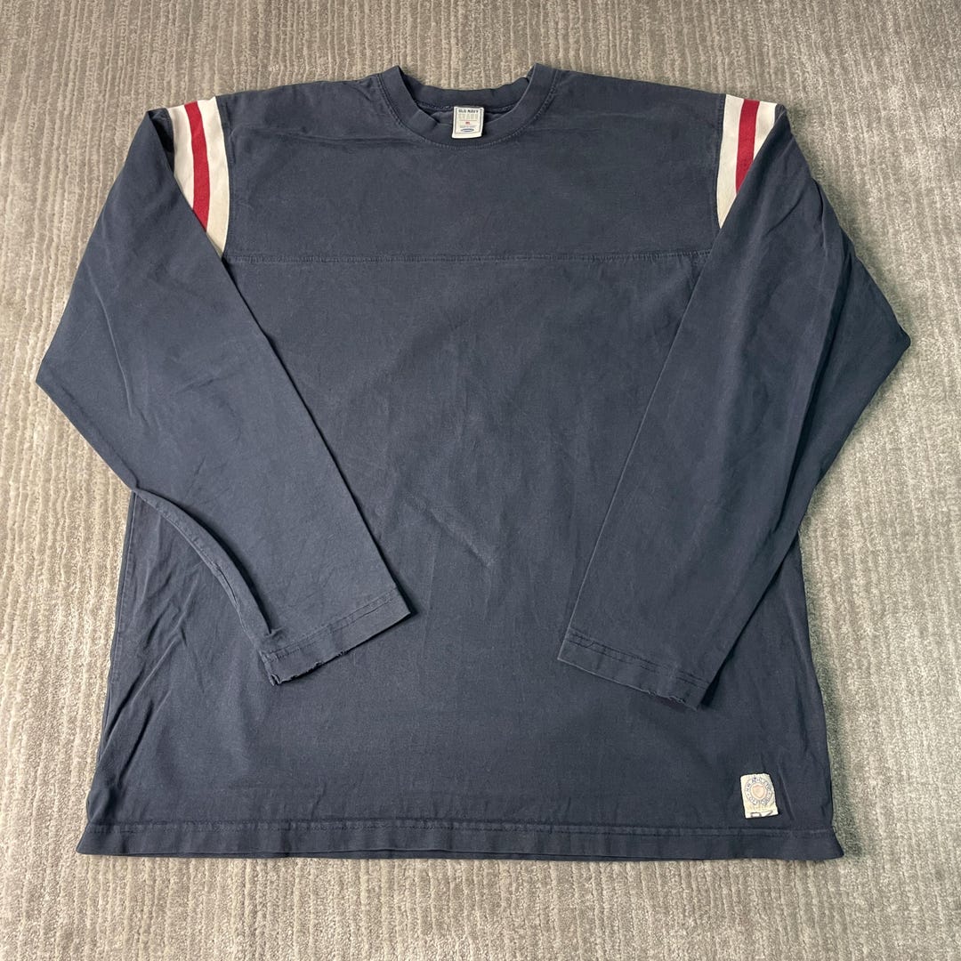 Vintage 2000s Old Navy Basic Blank Streetwear Y2K Aesthetic Streetwear Casual Comfy Navy Long ...