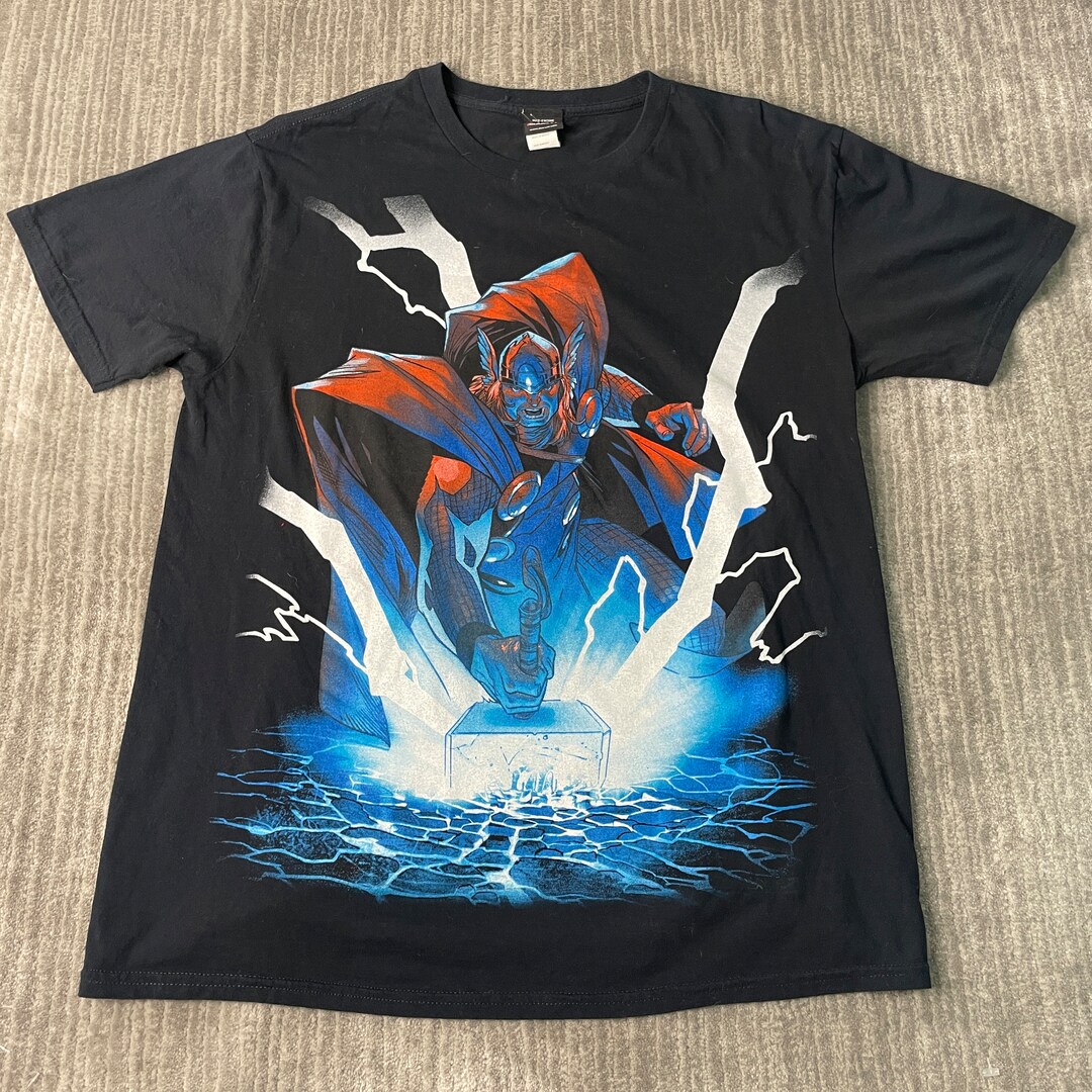 Vintage 2000s Marvel Thor Super Hero Comic Artwork Y2K Aesthetic ...