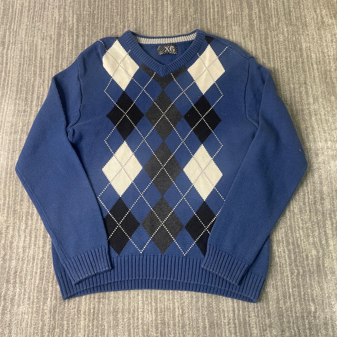 Vintage 2000s XG Abstract Diamond Shape Pattern Basic Essential Preppy ...
