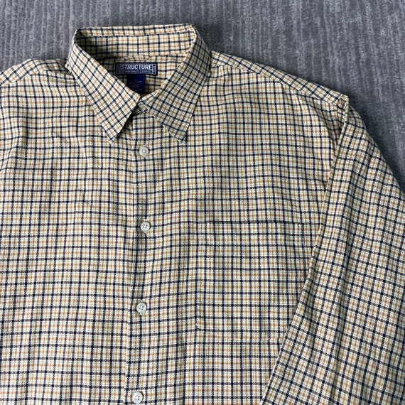 Vintage 2000s Structure One Pocket Plaid Pattern Casu… - Gem
