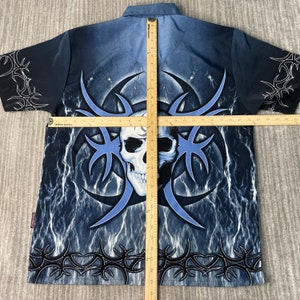 Vintage 2000s Sapphire Lounge Biohazard Skulls Design Y2K Aesthetic ...