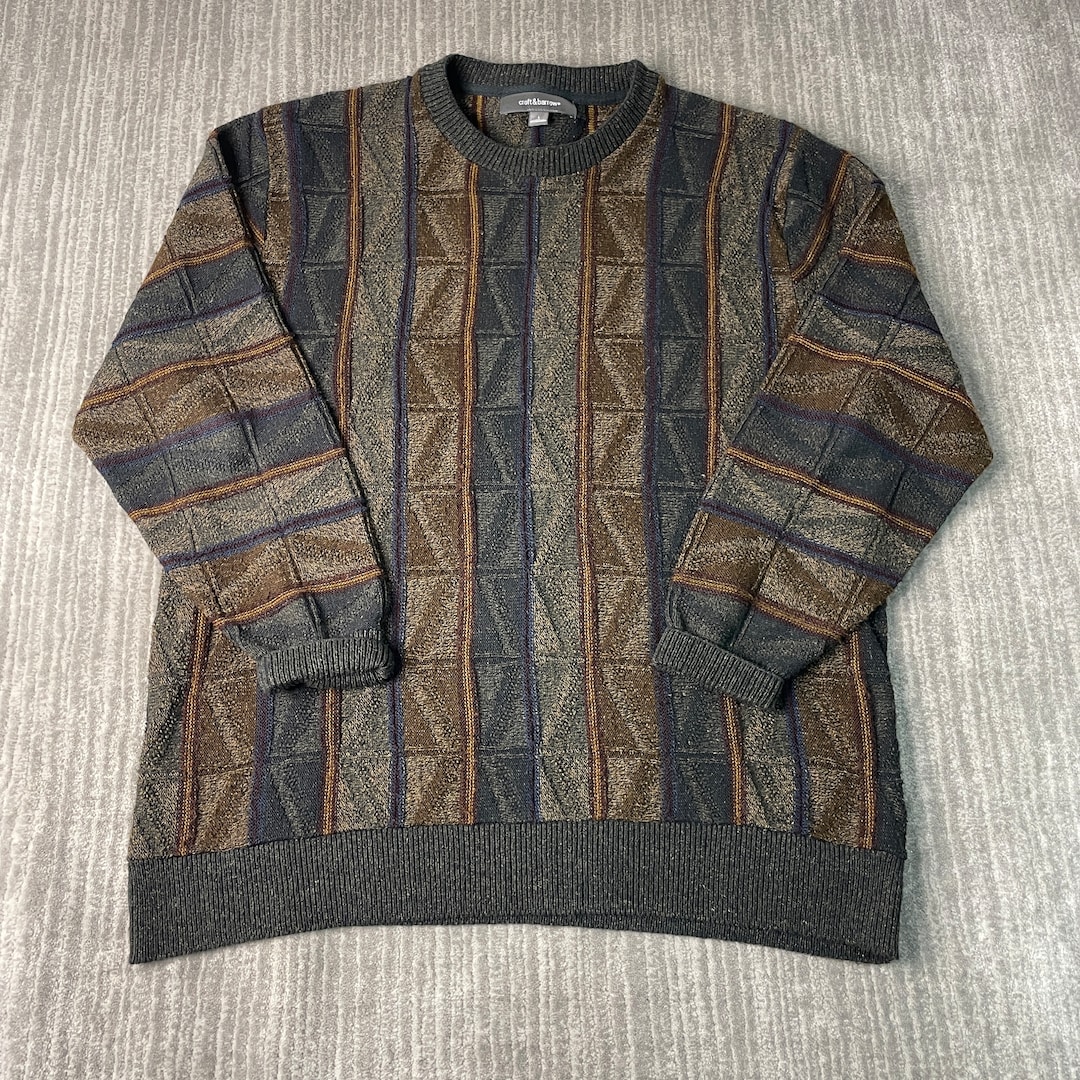 Vintage 2000s Croft & Barrow Coogi Style 3D Pattern Grandpa Fashion ...