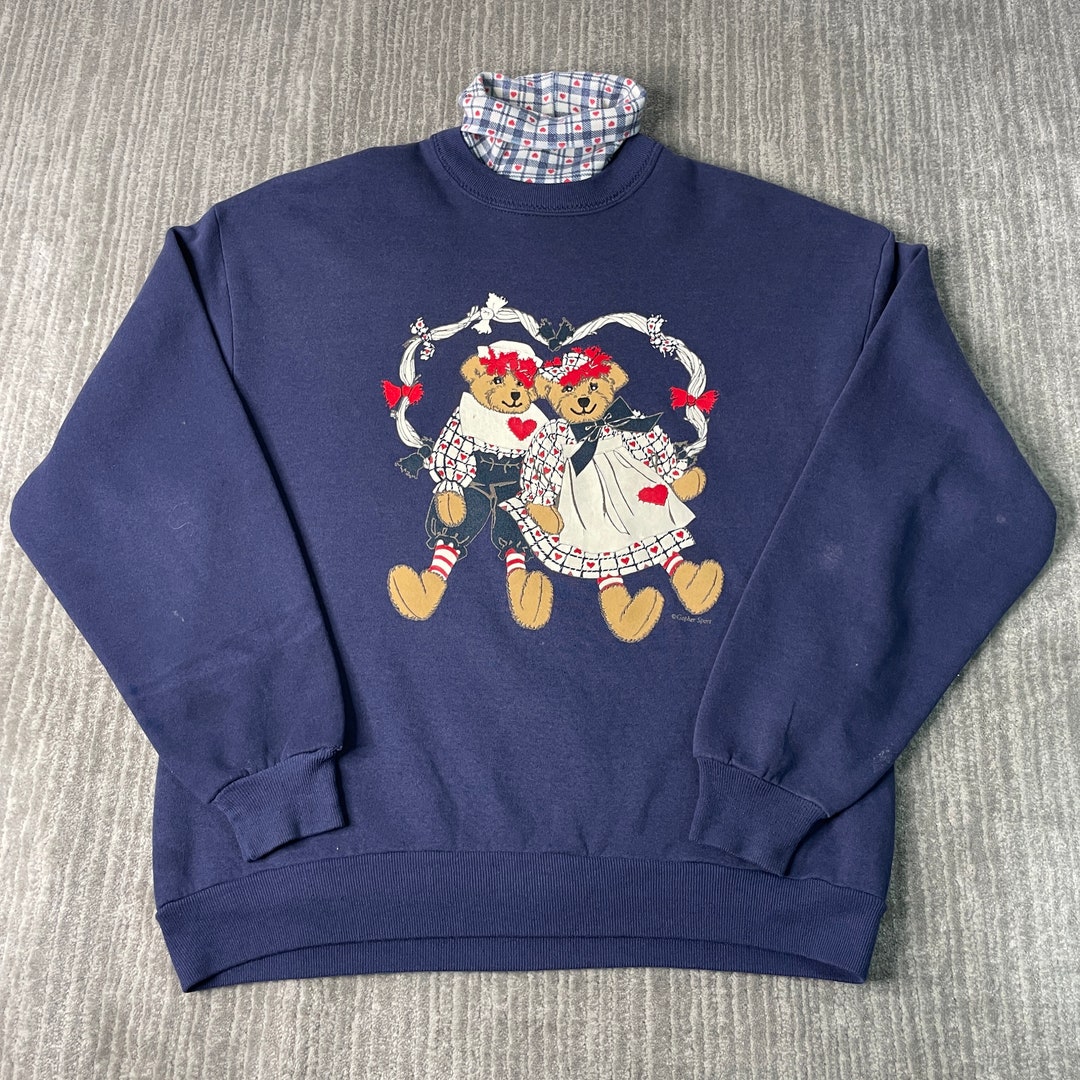 Vintage 90s Two Bears Cute Picture Animal Nature Sportswear Style 1990s ...