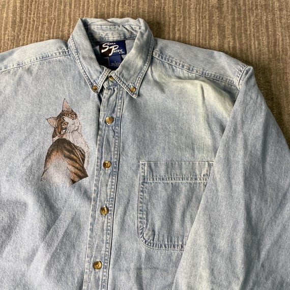 Vintage 2000s Maine Coon Cat Animal Nature One Pocket… - Gem