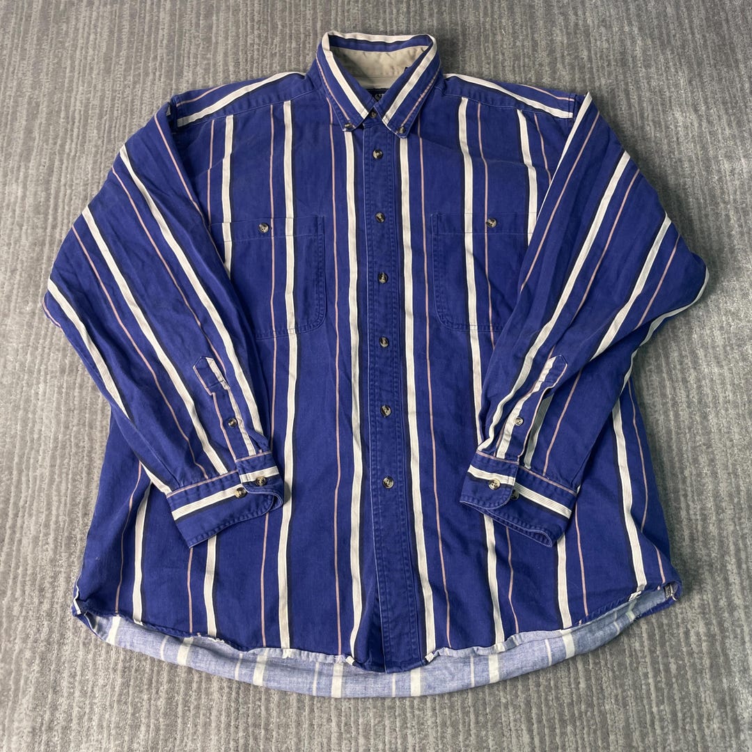 Vintage 2000s Basic Options Two Pocket Striped Pattern Basic Essential ...