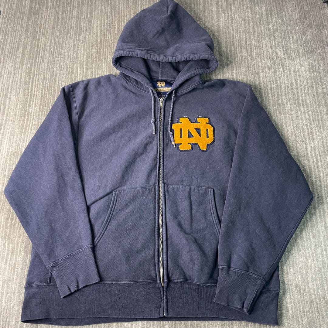 Vintage 2000s Notre Dame University College Sportswear Athletic Thick ...