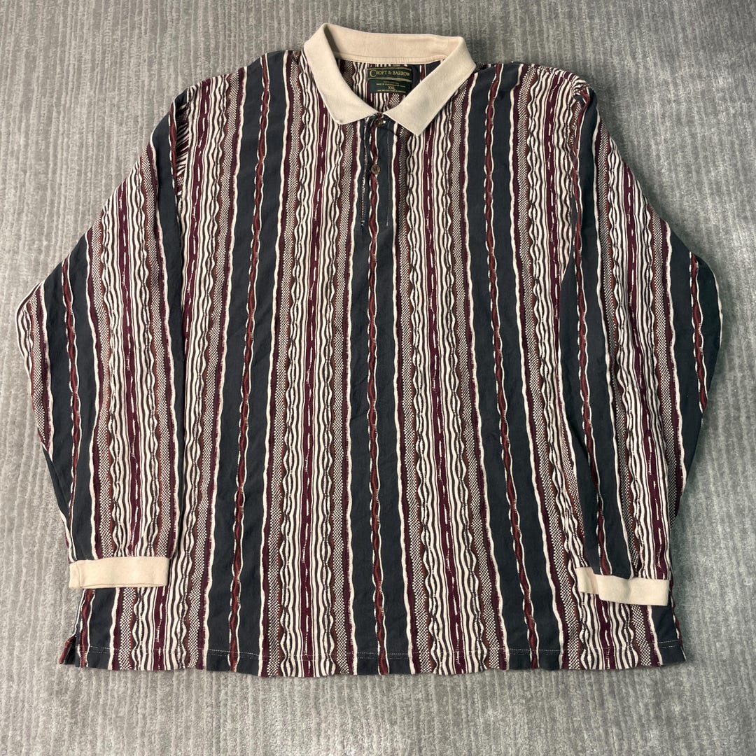 Vintage 2000s Croft & Barrow Basic Essential Coogi Style Preppy Casual ...