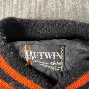 Vintage 80s Butwin Two Pocket Varsity Leather Basic Essential ...