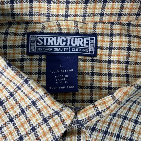 Vintage 2000s Structure One Pocket Plaid Pattern Casu… - Gem