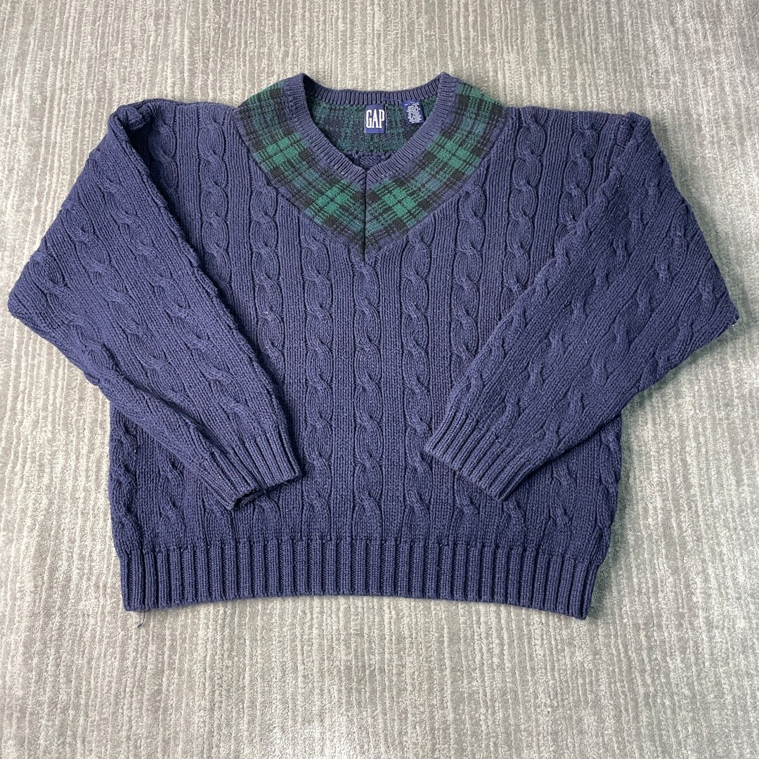 Vintage 2000s Gap Cable Knit 3D Pattern Basic Essential Streetwear Y2K ...