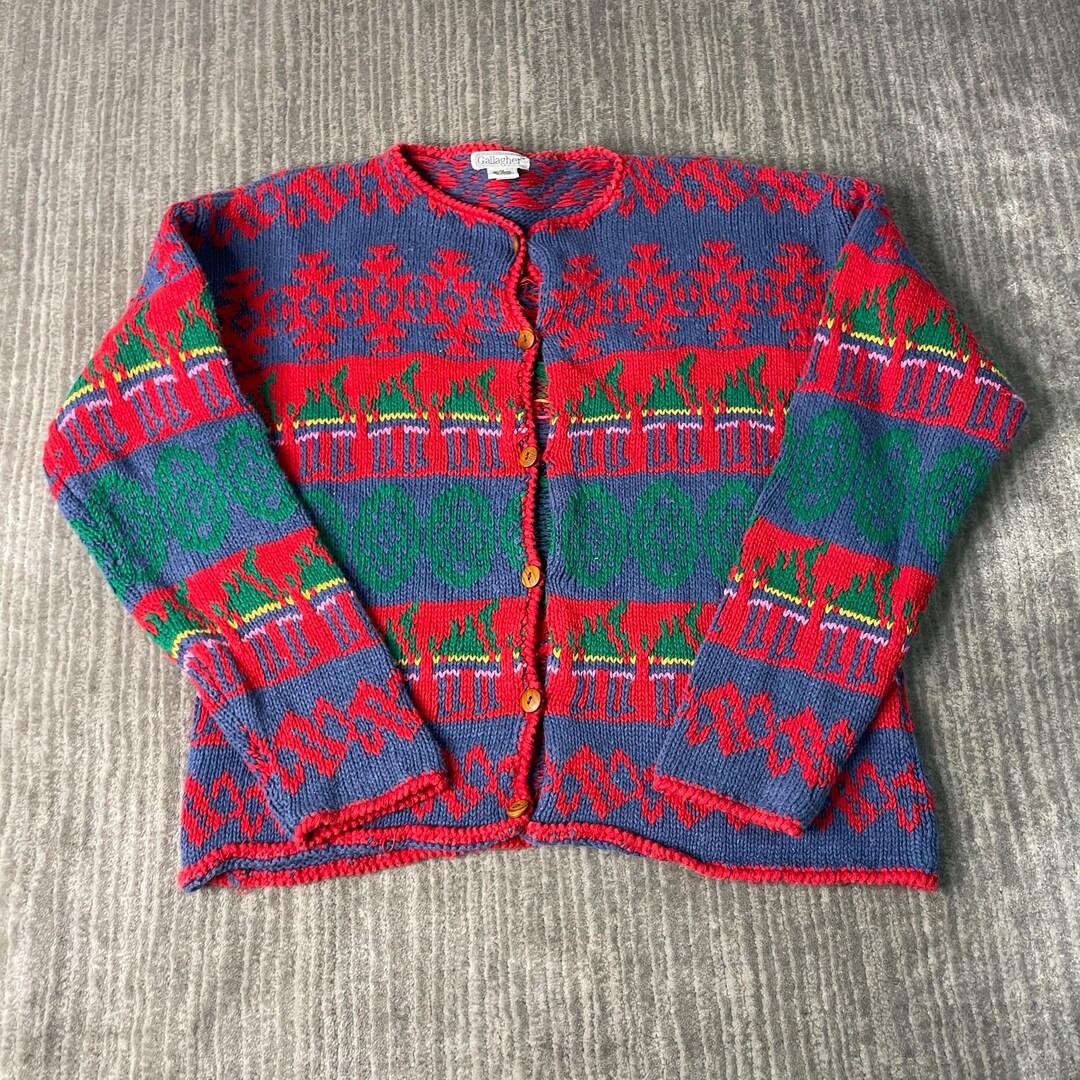 Vintage 2000s Gallagher Abstract Pattern Casual Preppy Style Y2K ...