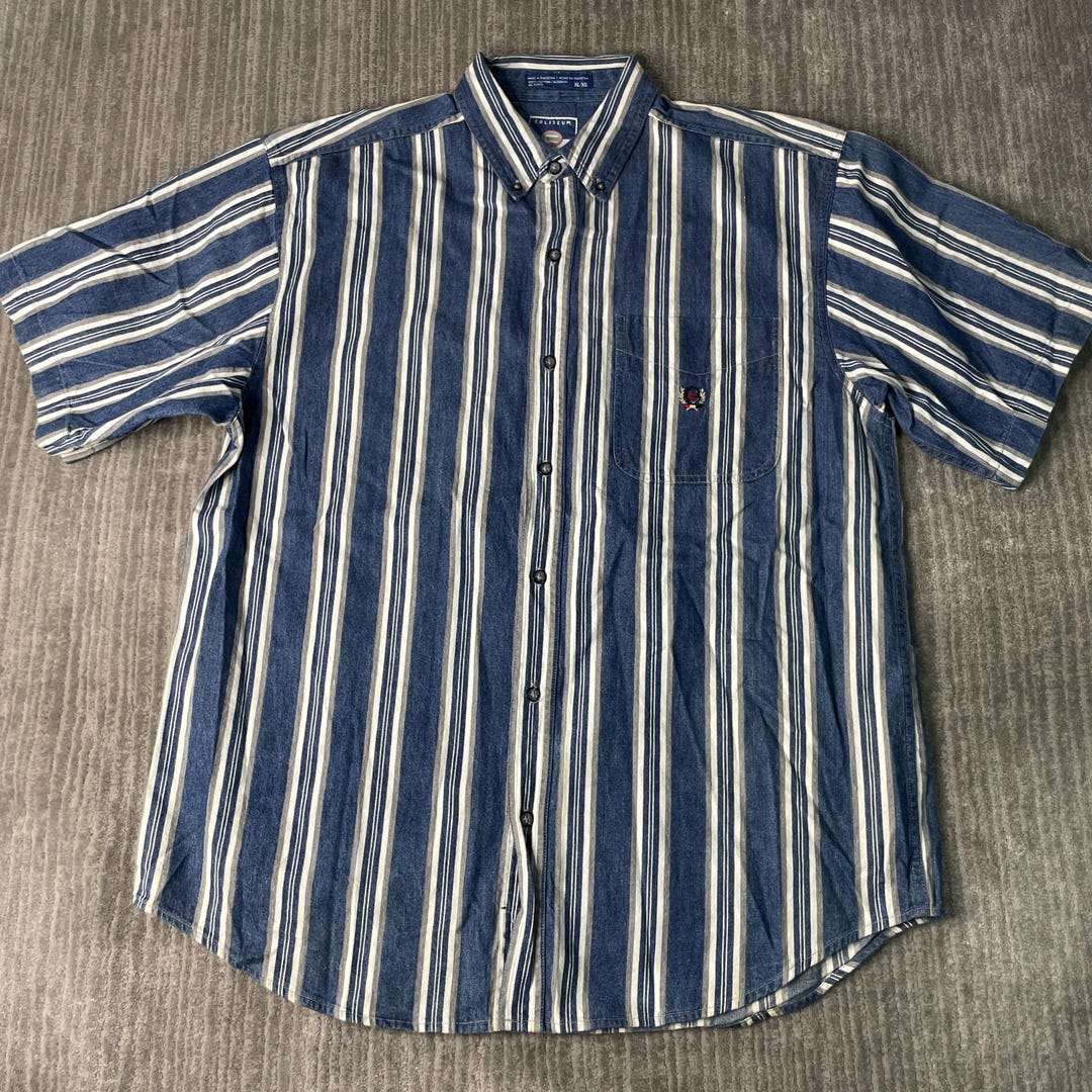 Vintage 2000s Coliseum Jeans One Pocket Crest Logo Striped Pattern ...