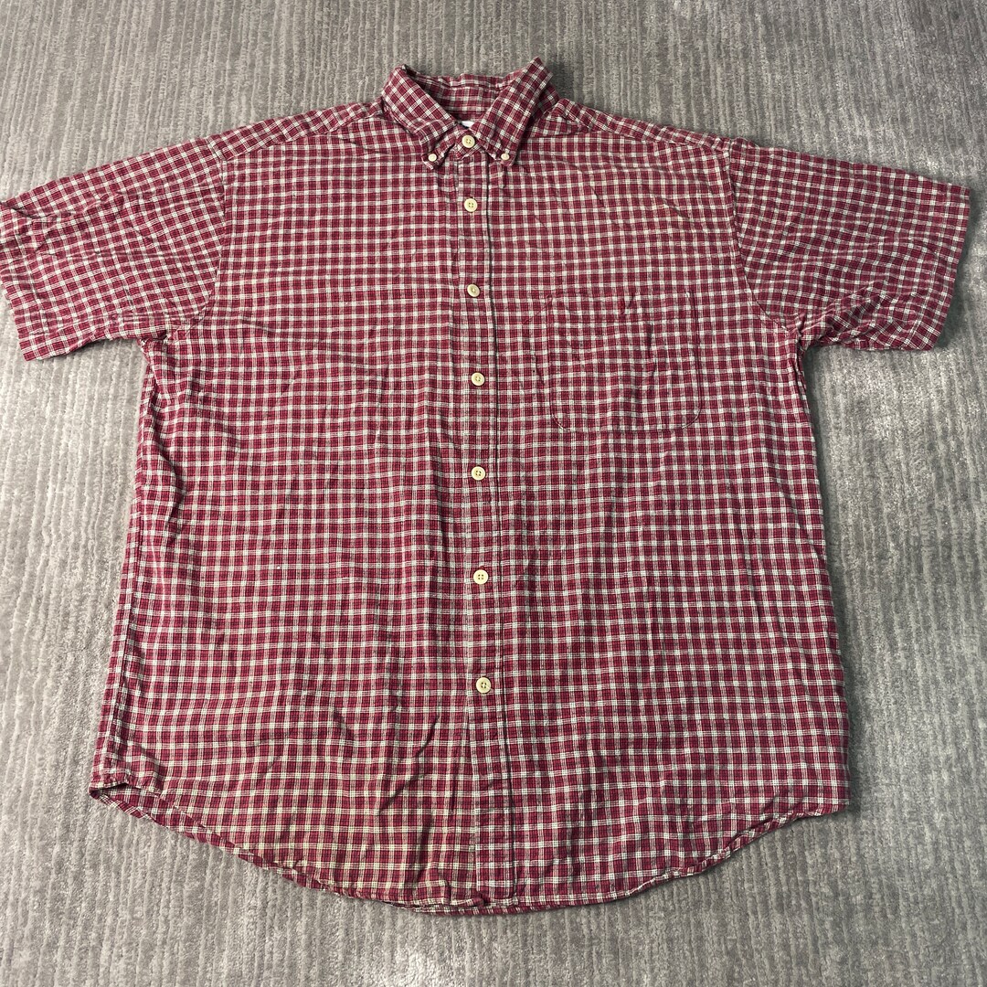 Vintage 2000s Utility One Pocket Plaid Pattern Basic Essential ...