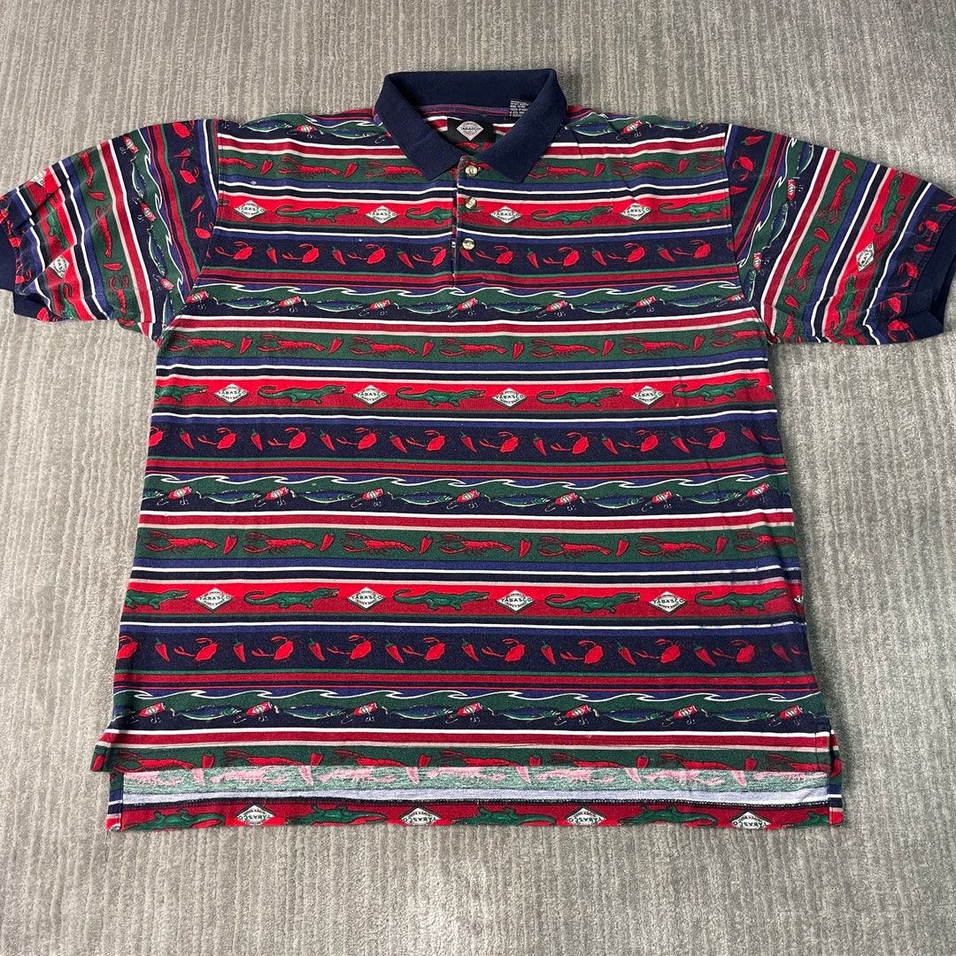 Vintage 90s Tabasco Hot Sauce All Over Design Basic Essential Causal ...