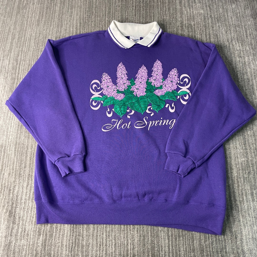 Vintage 90s Hot Springs Flowers Plants Basic Essential Grandma ...