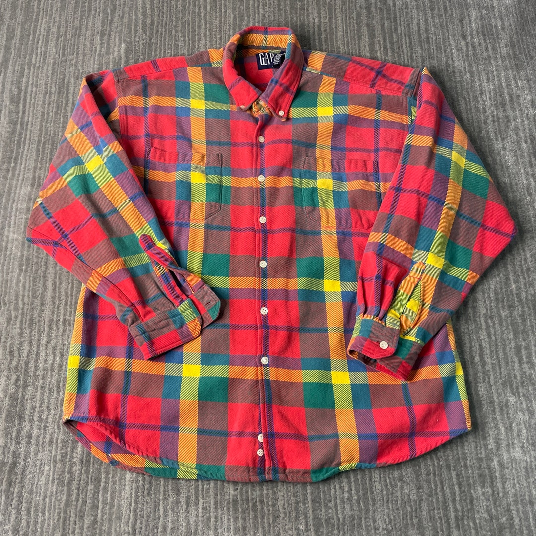 Vintage 2000s Gap Two Pocket Plaid Pattern Casual Dress Formal Basic ...