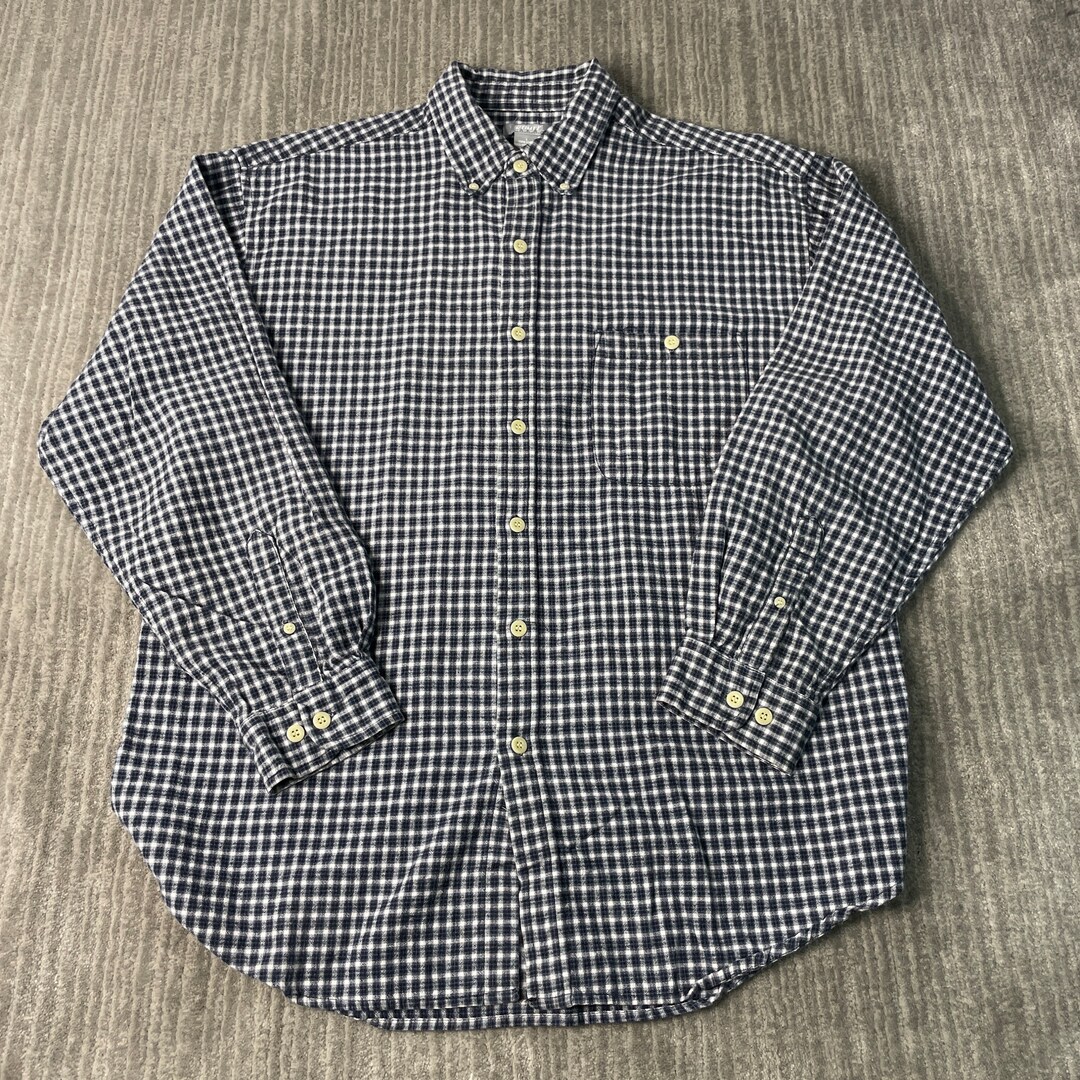 Vintage 2000s Utility One Pocket Plaid Pattern Basic Essential Casual ...