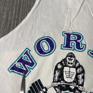 Vintage 90s World Gym Spell Out Sportswear Athletic Workout Basic ...