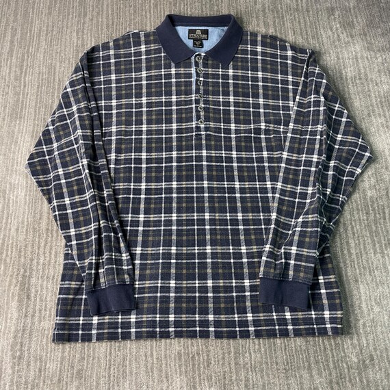 Vintage 2000s Structure Plaid Pattern Basic Essential… - Gem