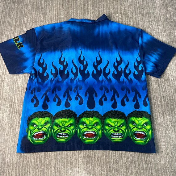 Vintage 2000s Marvel Hulk Super Hero Flames Cartoon S… - Gem