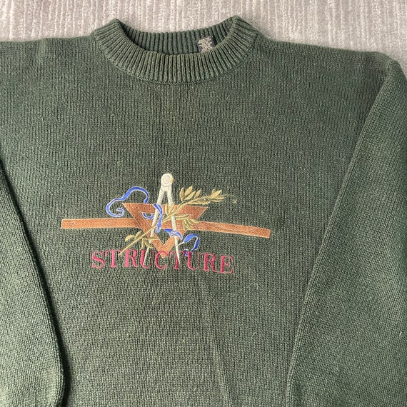 Vintage 2000s Structure Crest Logo Spell Out Stitched… - Gem