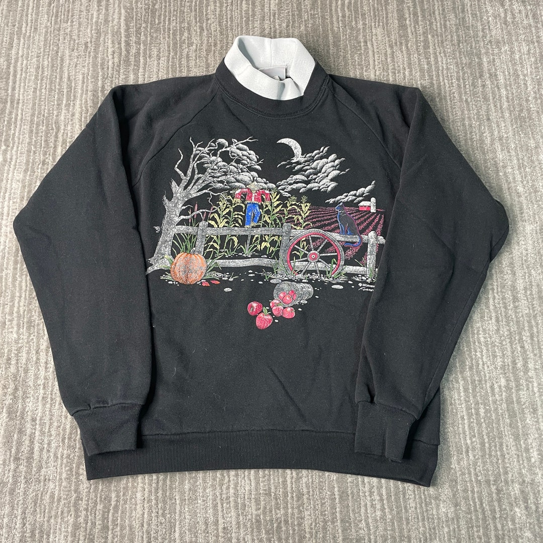 Vintage 90s Morning Sun Farmland Artwork 1990s Fashion Basic Essential ...