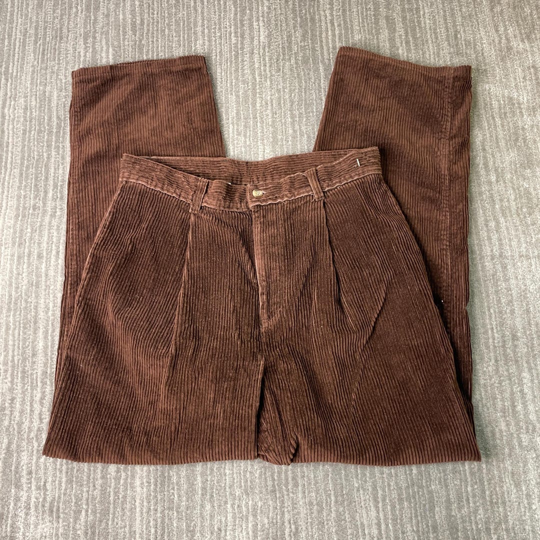 Vintage 80s Corduroy Pattern Basic Essential Preppy Style Streetwear ...