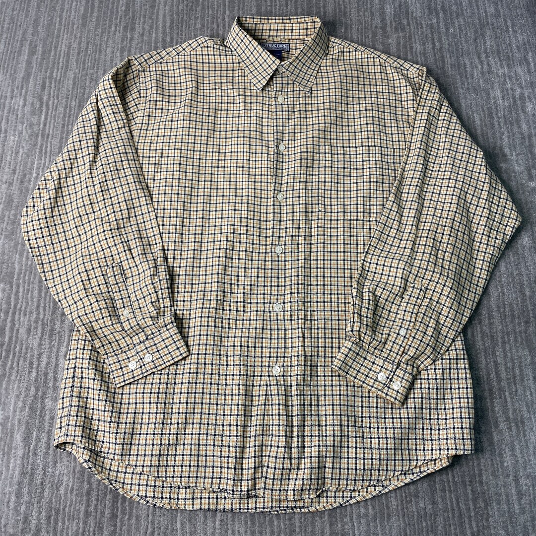 Vintage 2000s Structure One Pocket Plaid Pattern Casual Basic Essential ...