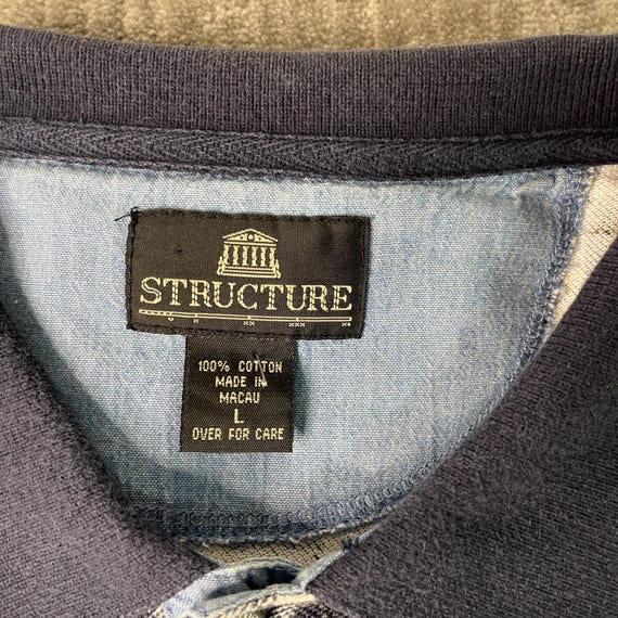 Vintage 2000s Structure Plaid Pattern Basic Essential… - Gem