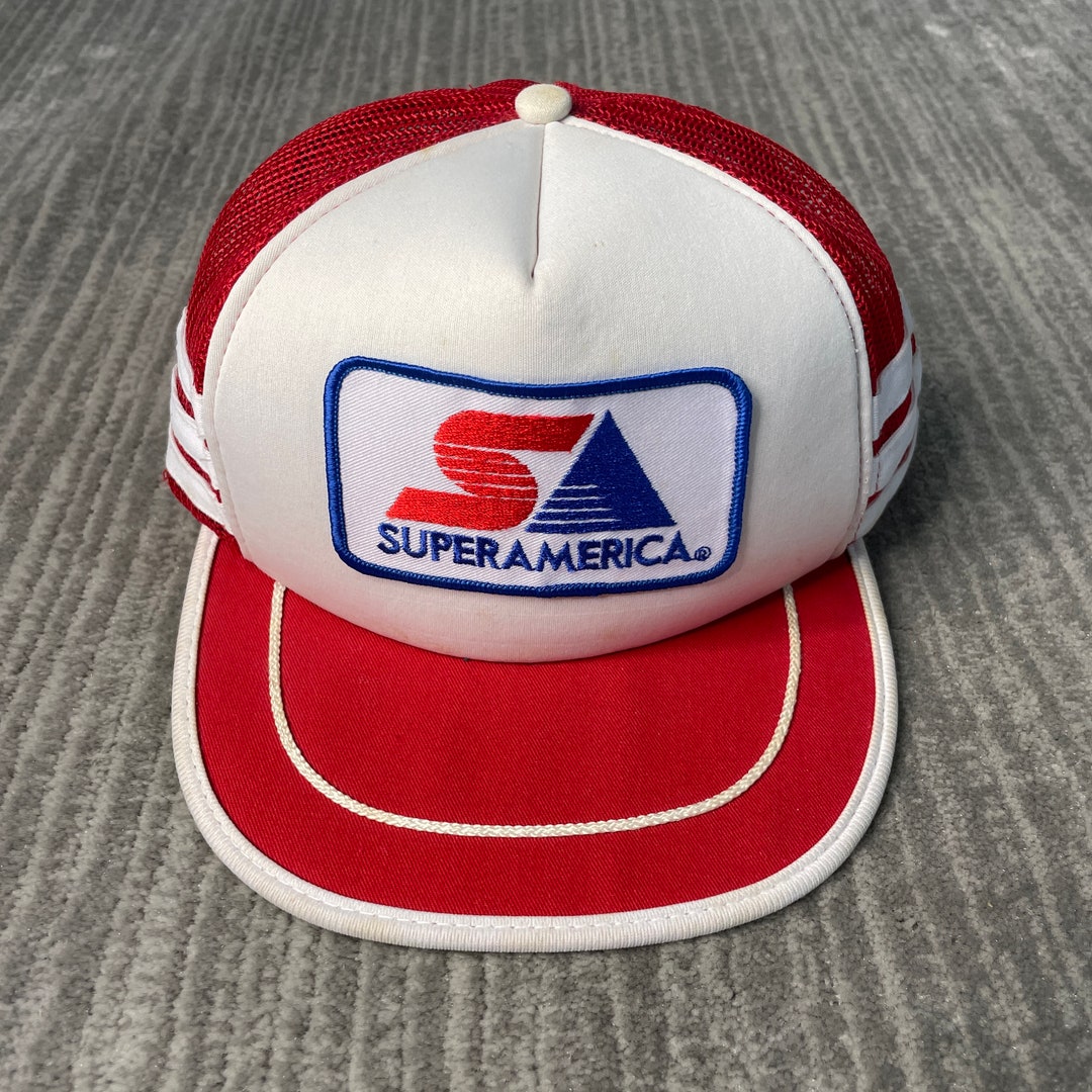 Vintage 80s Super America Gas Station Three Stripes Stitched ...