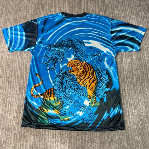 Vintage 2000s No Boundaries Tiger Dragon Abstract Log… - Gem