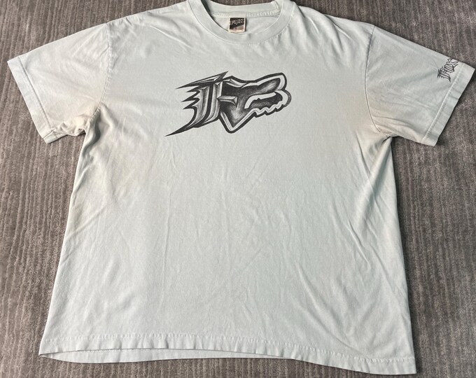 Vintage 2000s Fox Racing Logo Motocross Sportswear Athletic Y2K ...