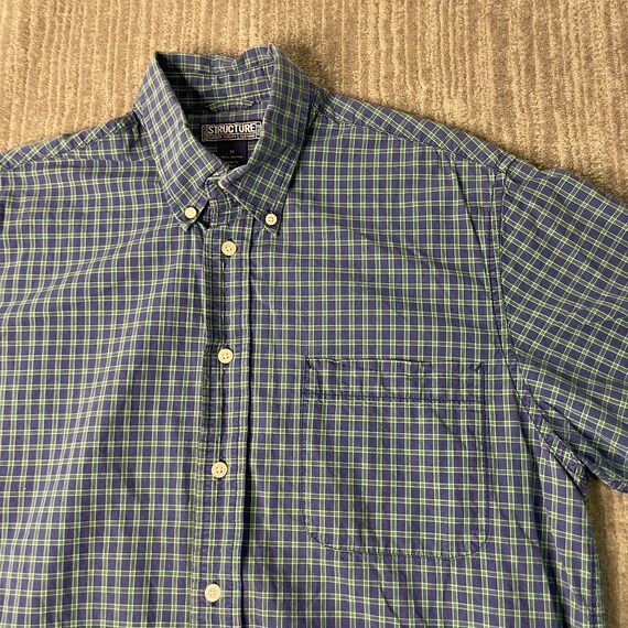 Vintage 2000s Structure One Pocket Plaid Pattern Prep… - Gem
