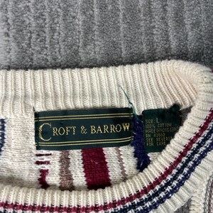 Vintage 2000s Croft & Barrow Abstract Pattern Coogi Style Preppy Casual ...