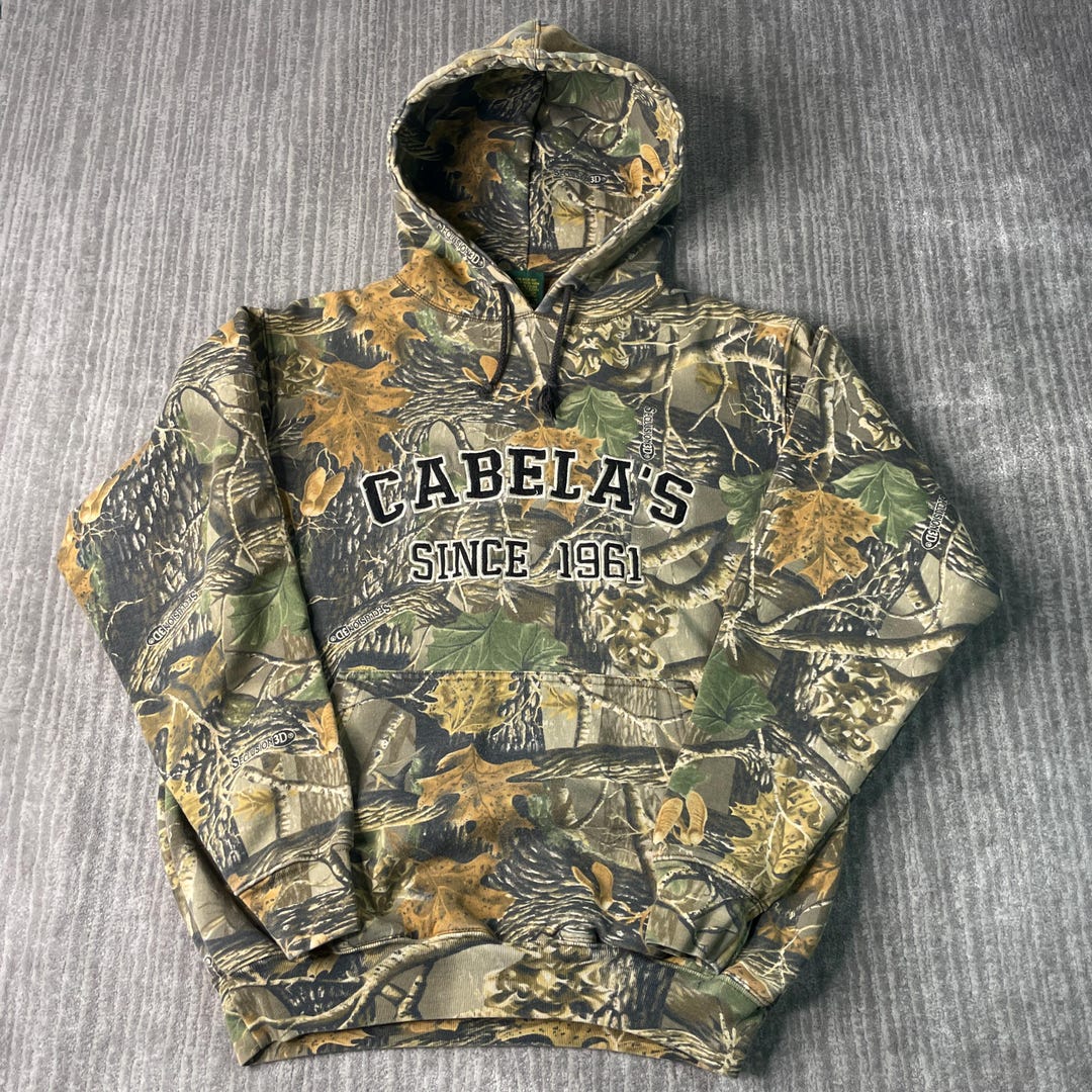 Vintage 2000s Cabelas Spell Out Logo Seclusion 3D Camo Hunting Fishing ...