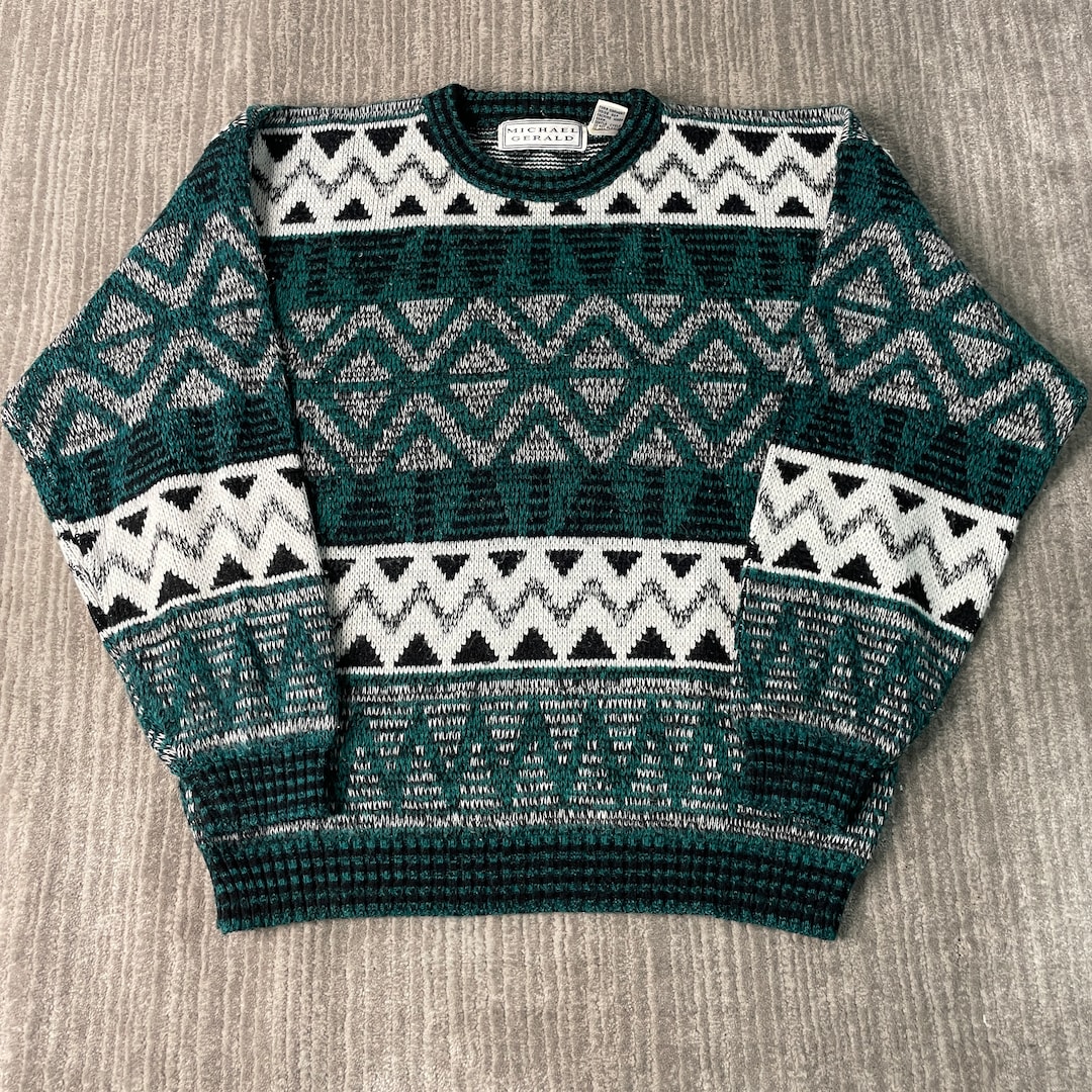 Vintage 2000s Michael Gerald Abstract Pattern Basic Essential Casual ...